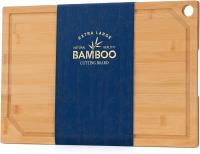 China 18x12 Inch Organic Bamboo Pre Oiled Cutting Board with Juice Groove Extra Large Size for sale