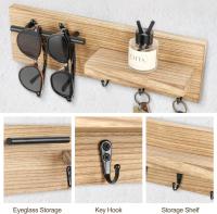 China Multifunction Wooden Key Hanger with Shelf and Hooks A Space-Saving Solution for sale