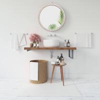 China Hotel Home Bathroom Decoration Wood Bead Home Decorative Wall Hanging for Bedroom Nursery for sale