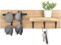China Multifunction Wooden Key Hanger with Shelf and Hooks A Space-Saving Solution for sale