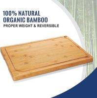 China Stocked 4-Piece Bamboo Cutting Boards Set Pre Oiled with Juice Groove 16 x 1.8 x 12 inches for sale