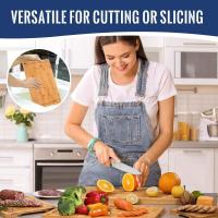 China Stocked 4-Piece Bamboo Cutting Boards Set Pre Oiled with Juice Groove 16 x 1.8 x 12 inches for sale