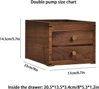 China Silk-screen Printed Wooden Desktop Storage Box with Double Layers Drawers and More for sale
