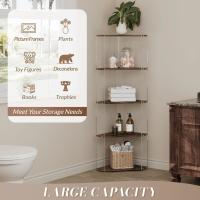 China Multipurpose Storage Bookcase with Acrylic and Wooden Corner Display Shelves for sale