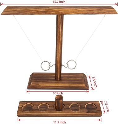 China Solid Wooden Ring Hook Toss Game Popular Customized for Bar's Learning Experience for sale
