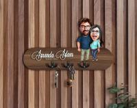 China Customized Logo Wooden Key Holder Entryway Organizer for Personalized Home Storage for sale