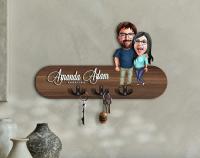 China Customized Logo Wooden Key Holder Entryway Organizer for Personalized Home Storage for sale