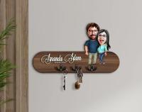 China Customized Logo Wooden Key Holder Entryway Organizer for Personalized Home Storage for sale