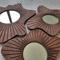 China Beautiful Home Decor Wall Mirror Set of 3 for Dining Room and Entryway Decoration for sale