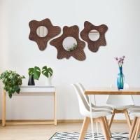 China Beautiful Home Decor Wall Mirror Set of 3 for Dining Room and Entryway Decoration for sale