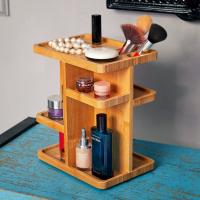 China Custom Bamboo 360 Degree Rotating Makeup Organizer for Organizing Beauty Essentials for sale