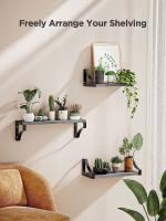 China Farmhouse Rustic Wooden Floating Shelves Set of 3 for Dining Room Storage up to 55Lbs for sale