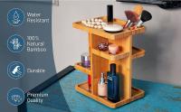China Custom Bamboo 360 Degree Rotating Makeup Organizer for Organizing Beauty Essentials for sale