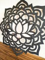 China BOHO MANDALA Wall Mirror Lotus Flower Sunburst Yoga Meditation Wooden Wall Art Decor for sale