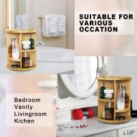 China Adjustable Vanity Makeup Holder Rack Cosmetics Storage Display Box with Customized Logo Acceptable for sale