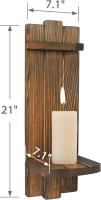 China 202406 Rustic Wooden Candle Holders Wall Hanging Candle Sconces for a Cozy Atmosphere for sale