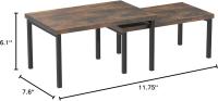 China Availbale OEM ODM Set of 2 Expandable Counter Shelf in Rustic Brown for Space Saving for sale