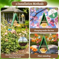 China Breathable Wooden Butterfly House with Metal Stake Attract Butterflies to Your Garden for sale