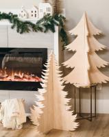 China High Quantity Advantage 202407 Christmas Decor Wooden Trees Custom for sale