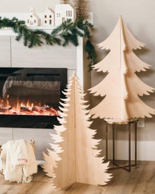 China High Quantity Advantage 202407 Christmas Decor Wooden Trees Custom for sale