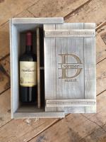 China Customized Logo Wooden Gift Box for Personalized Wine or Whiskey Bottle and Glassware for sale