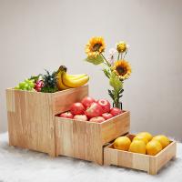 China Accepeted OEM ODM 25x39cm Oak Wood Biscuit Cake Dessert Stand for Afternoon Tea Time for sale