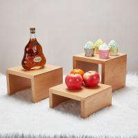 China Accepeted OEM ODM 25x39cm Oak Wood Biscuit Cake Dessert Stand for Afternoon Tea Time for sale