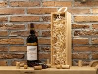 China Rectangle Wooden Wine Box with Burned Printing Personalized Anniversary Wedding for sale