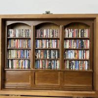 China Wooden Mini Book Matchbox Display Bookshelf Cabinet Contemporary Design for Home Decor for sale
