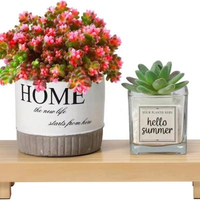 China 24x13x22cm Pine Wood Riser Great for Home Decor and Small Plant Stands Rustic Wooden Trays for sale