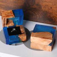 China Single Slot Small Handmade Wooden Ring Box for Custom Order Elegant Vintage Jewelry Packaging for sale