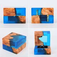 China Single Slot Small Handmade Wooden Ring Box for Custom Order Elegant Vintage Jewelry Packaging for sale