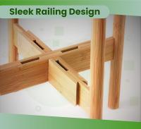 China Adjustable Bamboo Wood Plant Stand Ideal for 8 10 and 12 Inches Pots and Flower Vases for sale