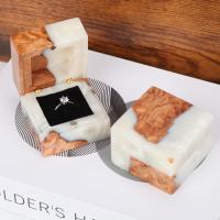 China Elegant Single Slot Wooden Ring Box for Small Handmade Vintage Jewelry Packaging for sale