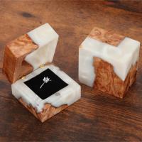 China Elegant Single Slot Wooden Ring Box for Small Handmade Vintage Jewelry Packaging for sale