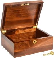 China Hand-Crafted Solid Acacia Wooden Storage Box With Hinged Lid Ideal for Gift Packaging for sale