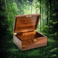 China Hand-Crafted Solid Acacia Wooden Storage Box With Hinged Lid Ideal for Gift Packaging for sale