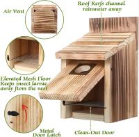 China Customized Logo Acceptable 2 Pack Cedar Bluebird Box Houses for Outside for sale