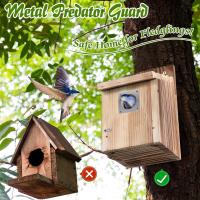 China Customized Logo Acceptable 2 Pack Cedar Bluebird Box Houses for Outside for sale