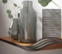 China Modern Home Furniture Customized Logo Unique Handmade Wood Floating Wall Book Shelf for sale