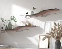 China Modern Home Furniture Customized Logo Unique Handmade Wood Floating Wall Book Shelf for sale
