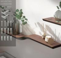 China Modern Home Furniture Customized Logo Unique Handmade Wood Floating Wall Book Shelf for sale