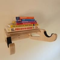 China Living Room Wooden Bike Wall Mount with Shelf Multifunctional and Smart Storage Design for sale