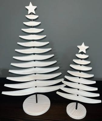 China Eco-Friendly Materials Modern Whitewashed Wooden Christmas Tree for a Greener Holiday for sale