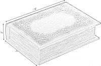 China Handmade Wood Decorative Book Shaped Trinket Storage Box with Silk-Screen Printing/Burned for sale