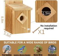 China Bluebird Nesting Box with Wooden Construction and Waterproof Spray Paint Treatment for sale