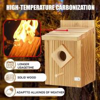 China Bluebird Nesting Box with Wooden Construction and Waterproof Spray Paint Treatment for sale
