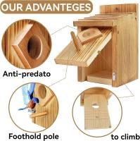 China Bluebird Nesting Box with Wooden Construction and Waterproof Spray Paint Treatment for sale