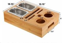 China Gift Package Removeable Lid Design Cup And Drink Holder With Snack Tray For Middle Of Couch for sale