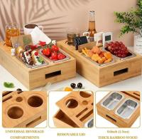 China Gift Package Removeable Lid Design Cup And Drink Holder With Snack Tray For Middle Of Couch for sale